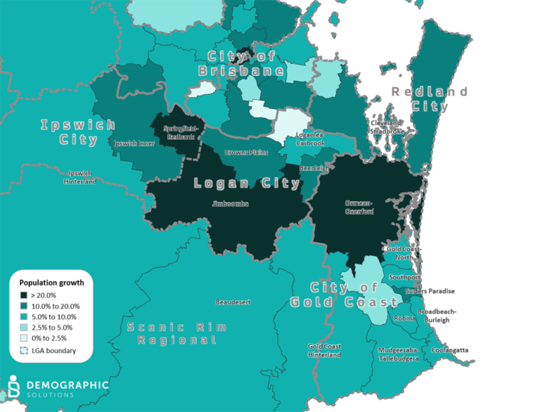 Stories from the 2021 Census: Population Growth in Queensland ...