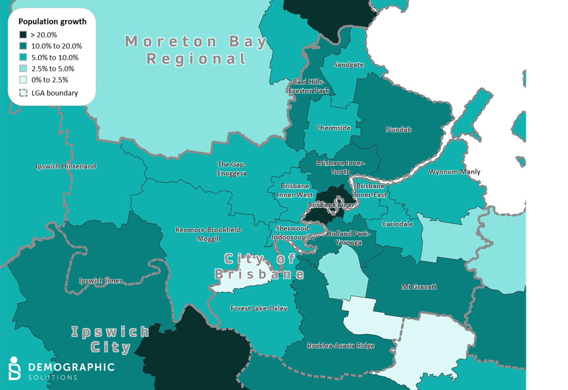 Stories from the 2021 Census: Population Growth in Queensland ...